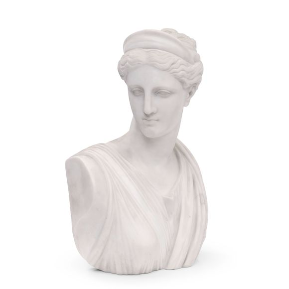 Bonhams : AN ITALIAN CARVED MARBLE BUST OF DIANAAfter the antique, 20th ...