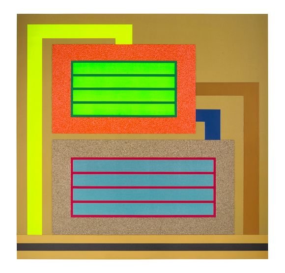 Bonhams : PETER HALLEY (B. 1953) Impulse 80 x 82 in (203.5 × 208.3 cm ...