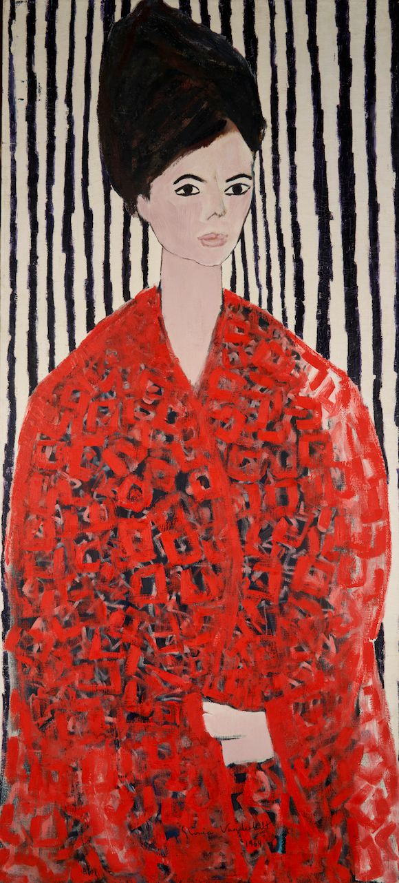 Bonhams Skinner : GLORIA VANDERBILT (American, 1924-2019) Gerta in Kimono