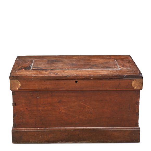 Bonhams Skinner : INLAID BEECH TOOL CHEST late 19th century.