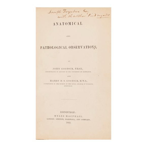 Bonhams : GOODSIR, JOHN. 1814-1867. And HENRY D.S. GOODSIR. 1819-1848 ...