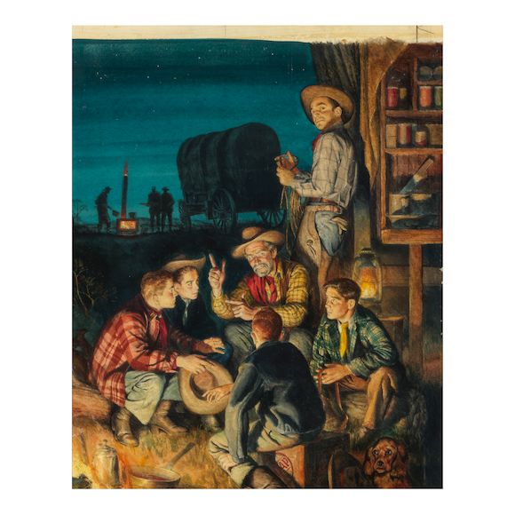 Bonhams : Reynold Brown (1917-1991) Their Hero image 20 x 16 in.