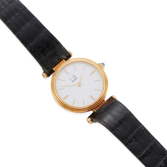 Bonhams : DUNHILL: 18K GOLD WRISTWATCH