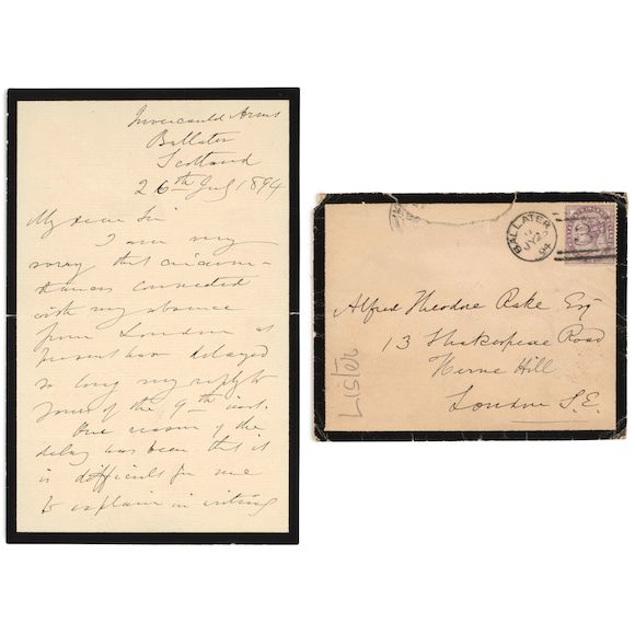 Bonhams : LISTER AT THE DEATH OF HIS SISTER MARY. LISTER, JOSEPH. 1827 ...