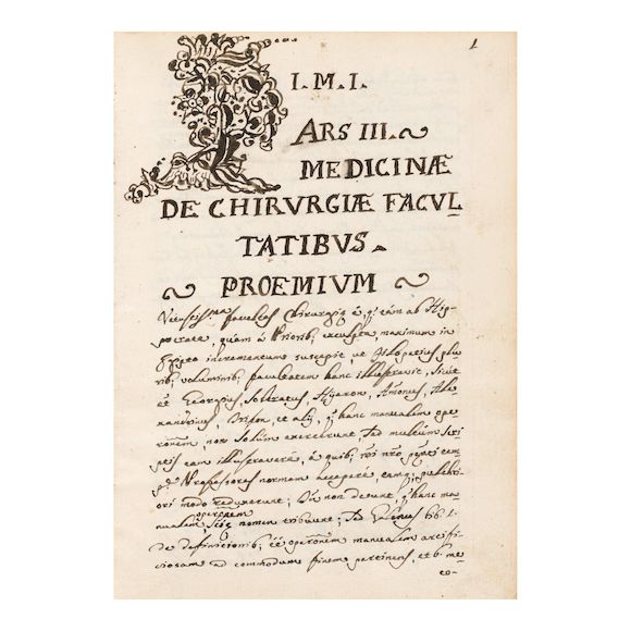 Bonhams : MEDICAL MANUSCRIPTS RELATING TO ANATOMY, PHYSIOLOGY AND ...