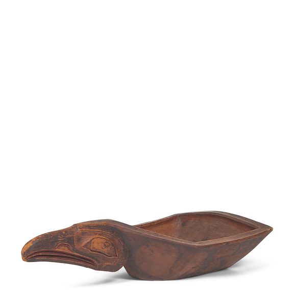 Bonhams : A Northwest Coast raven effigy dish