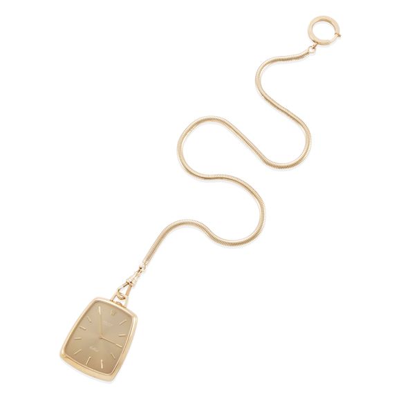 Bonhams : ROLEX: 14K GOLD 'CELLINI' POCKETWATCH WITH 14K GOLD CHAIN ...