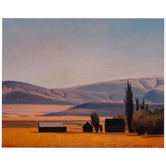 Bonhams : Gary Ernest Smith (born 1942) Wheat Farm 24 x 30 in. (Painted ...