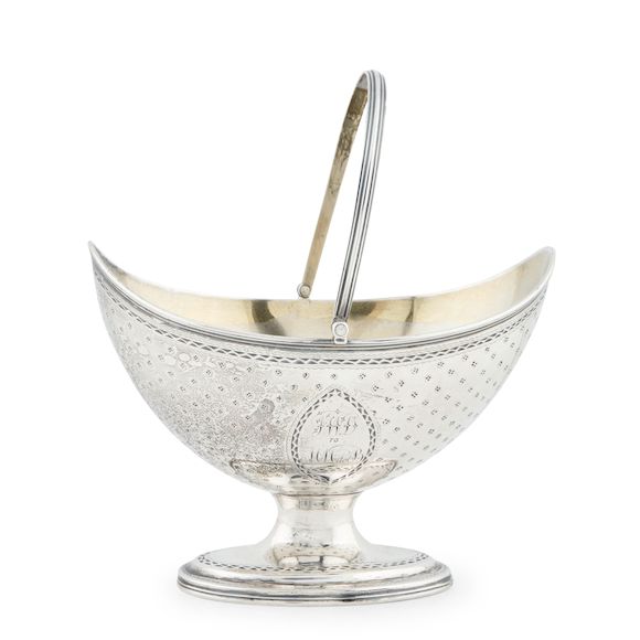 Bonhams Skinner : George III Sterling Silver Sugar Basket,