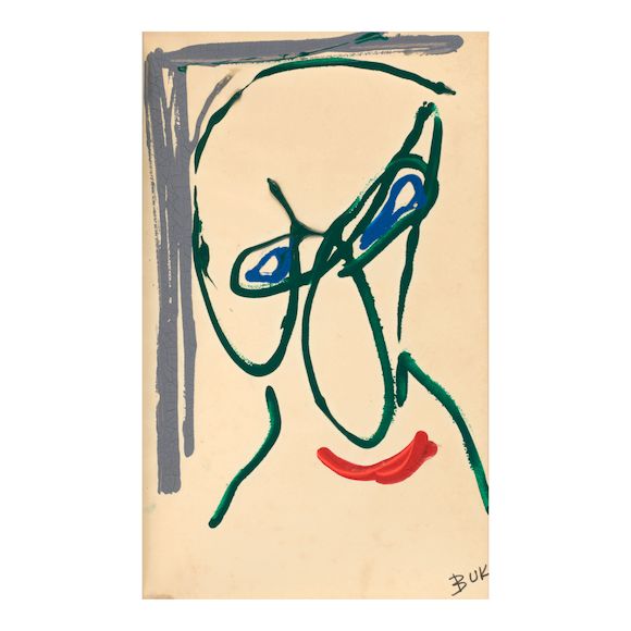 Bonhams : BUKOWSKI WITH ORIGINAL PAINTING AND LIMITED PROMOTIONAL FLYER ...