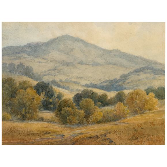 Bonhams : Percy Gray (1869-1952) Mount Tamalpais sight 10 1/4 x 13 3/4 in.