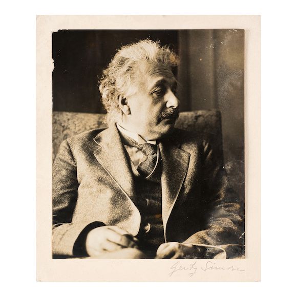 Bonhams : GERTY SIMON PORTRAIT OF EINSTEIN. [EINSTEIN, ALBERT. 1879 ...
