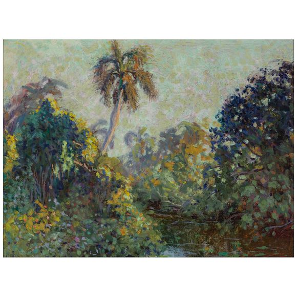 Bonhams : William Clapp (1879-1954) A Cuban River 10 1/2 x 13 1/2 in