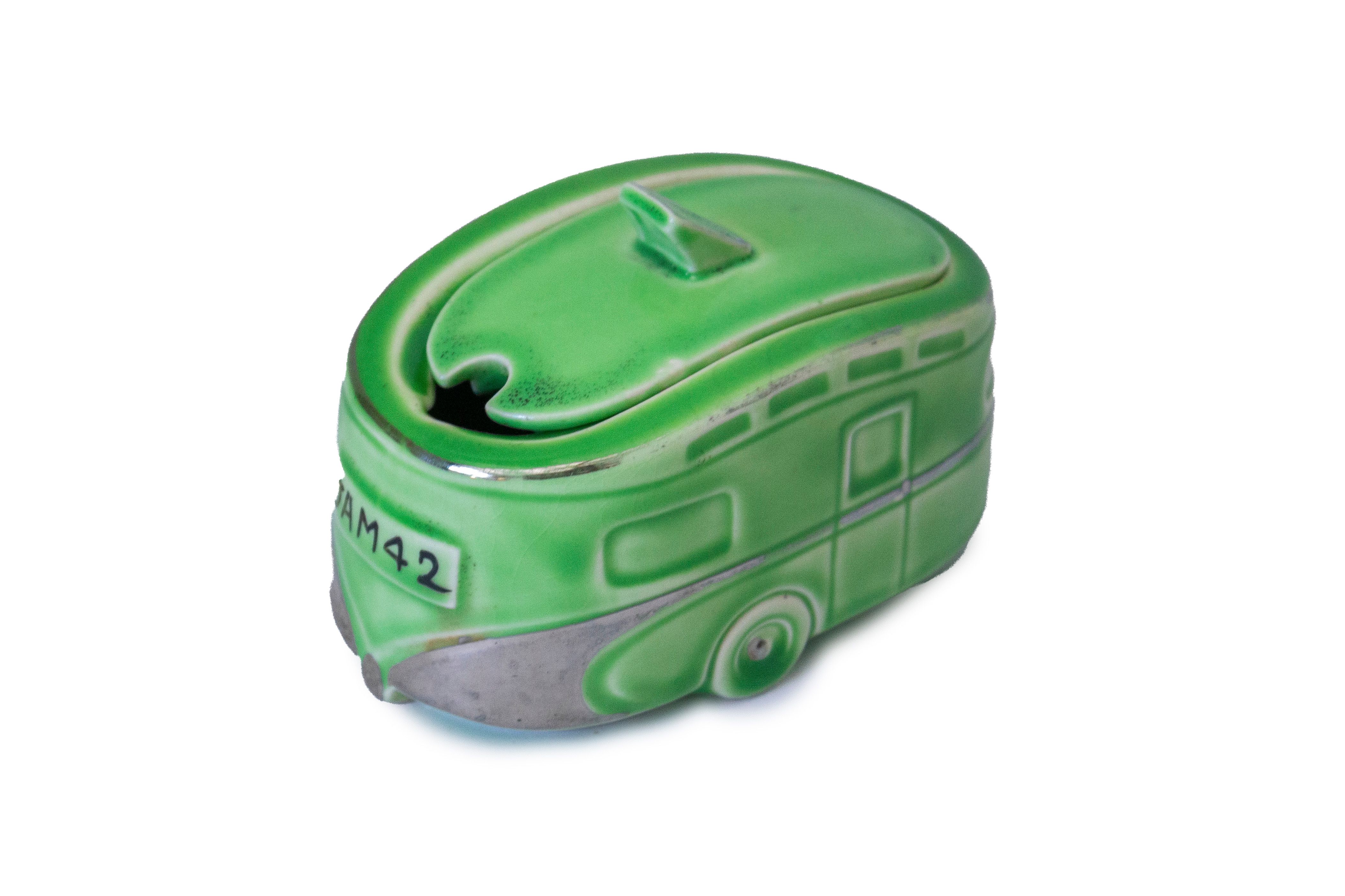 Bonhams Cars : A Sadlerware ceramic caravan Jam pot JAM 42, circa 1940,