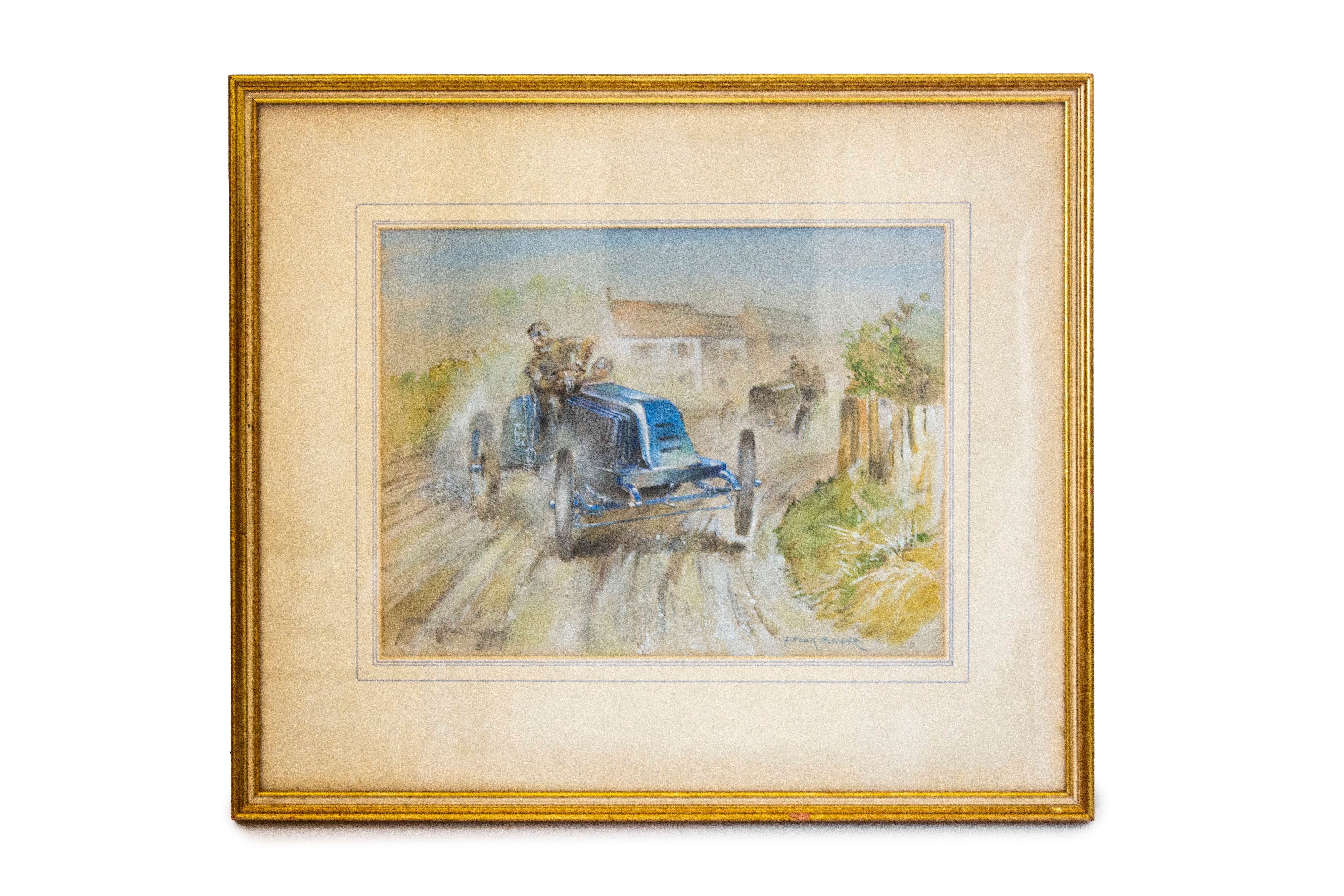 Bonhams Cars : A 'Renault 1903, Paris-Madrid' watercolor painting by ...
