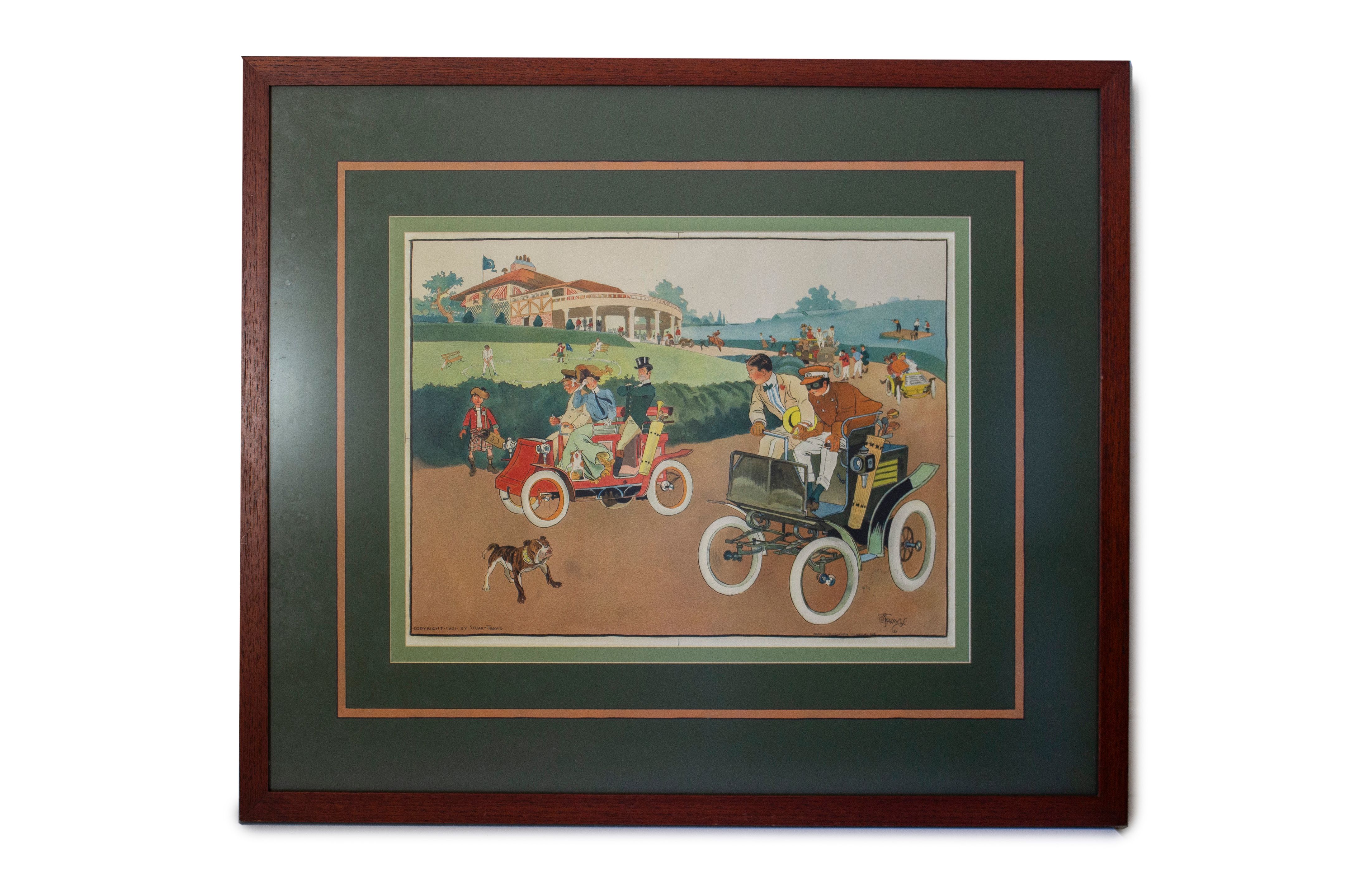 Bonhams Cars : 'An incident at the links,' lithograph after Stuart ...