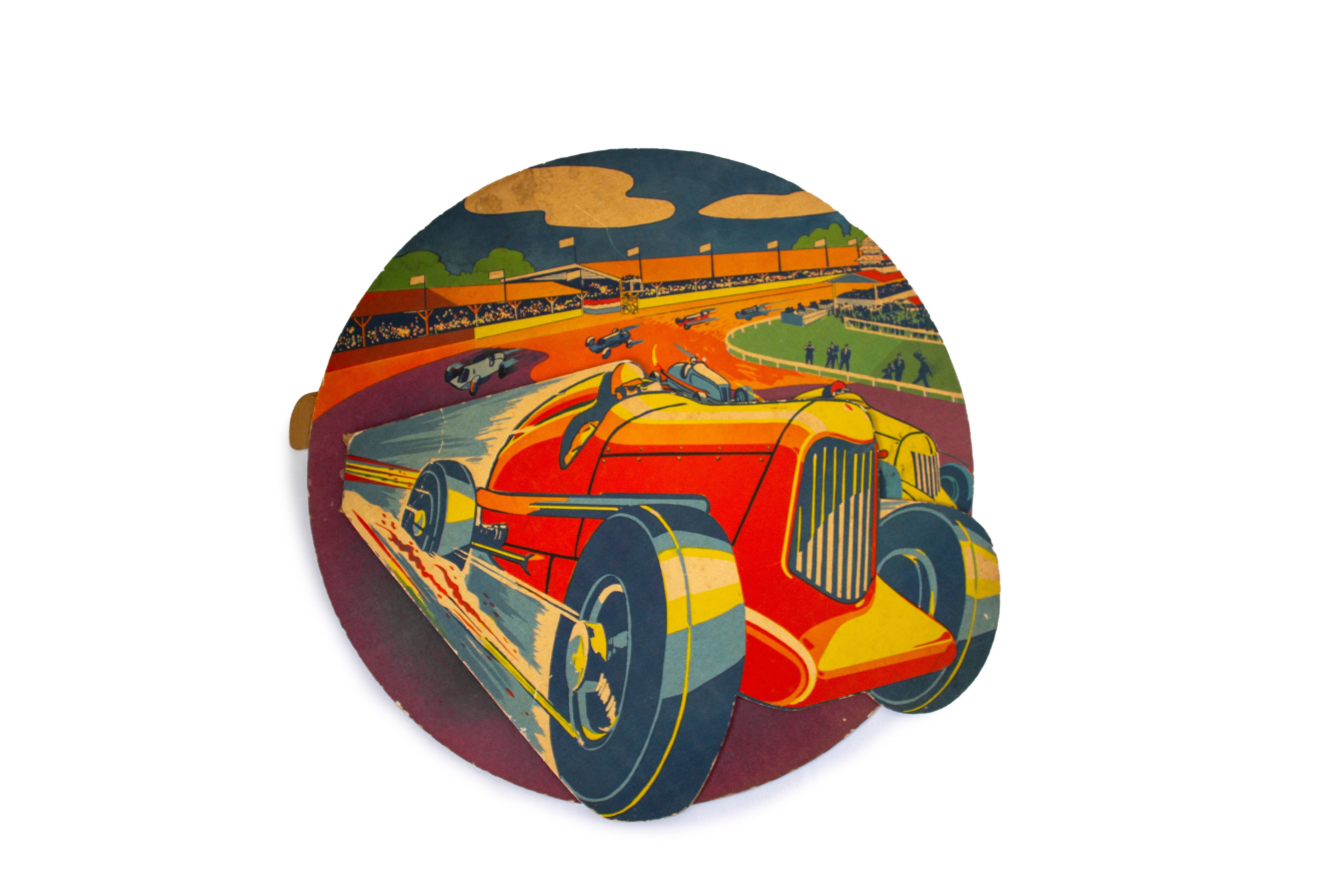 Bonhams Cars : A 3-dimensional show card speedway scene, circa 1925,