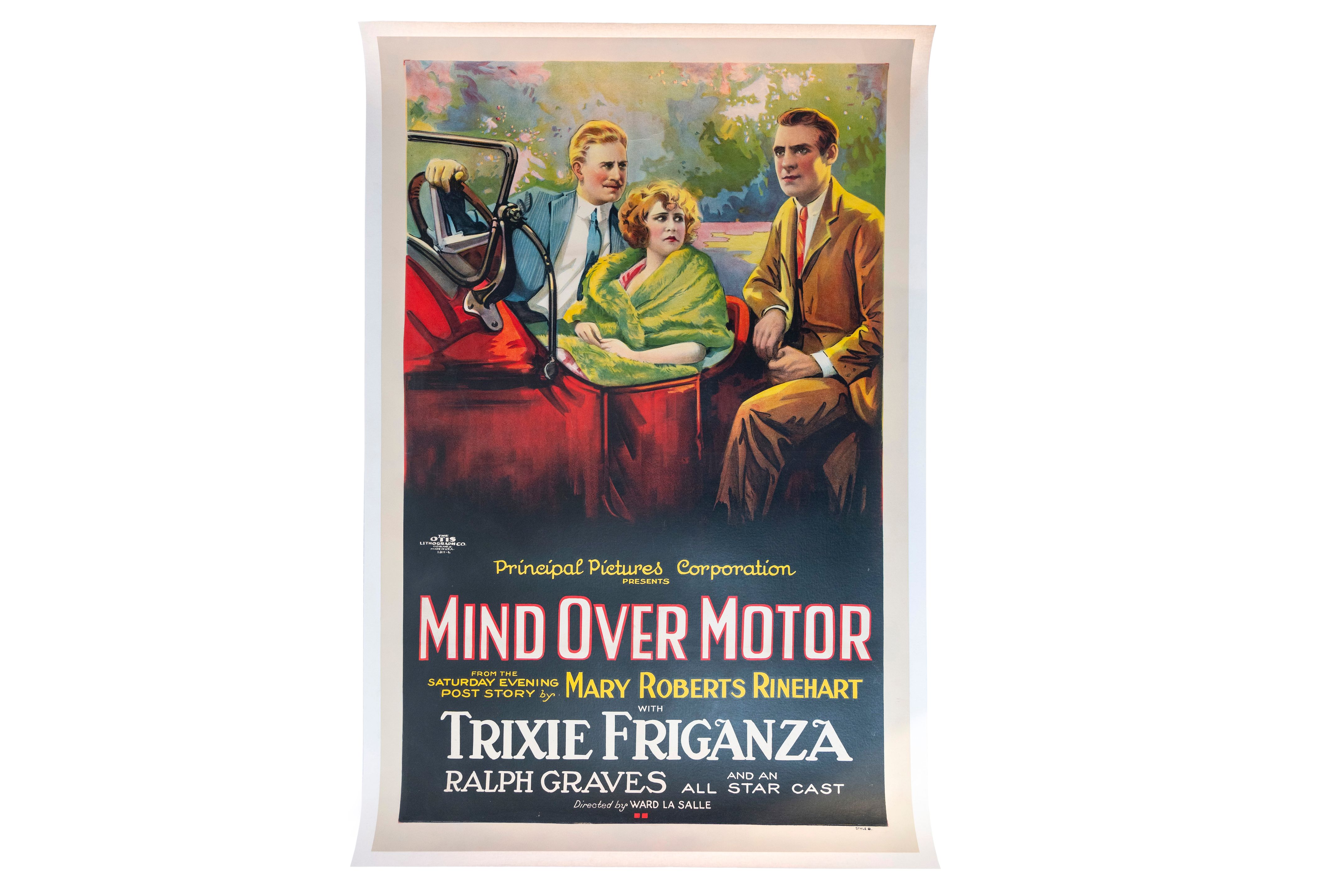 Bonhams Cars : A 'Mind Over Motor' movie poster, circa 1923,