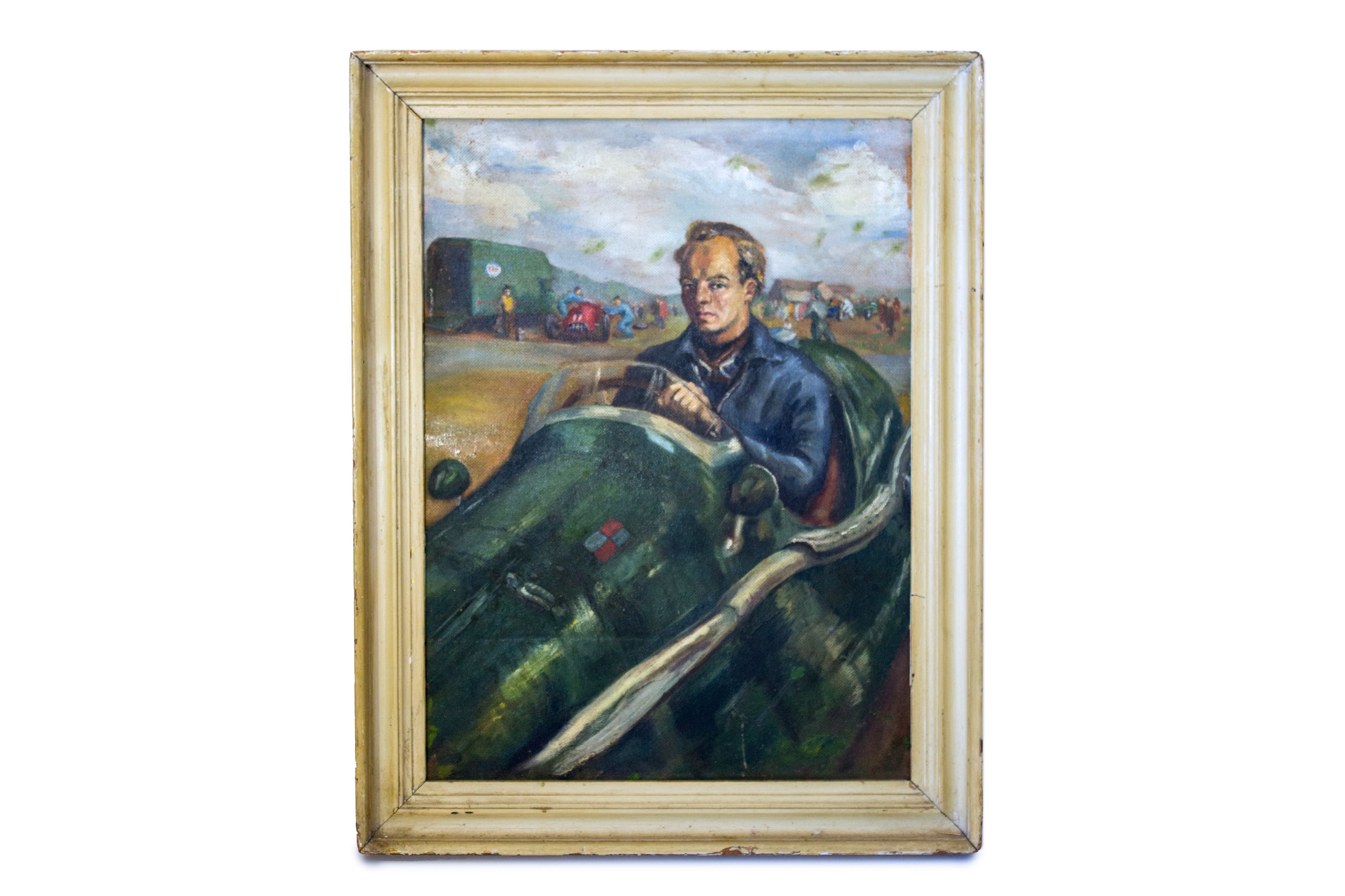 Bonhams Cars : An oil painting of Donald Beauman driving a Connaught ...