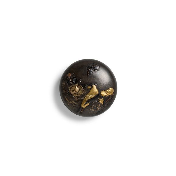 Bonhams : NARISHIGE (ACTIVE 19TH CENTURY) A Shibuichi (Copper-Silver ...