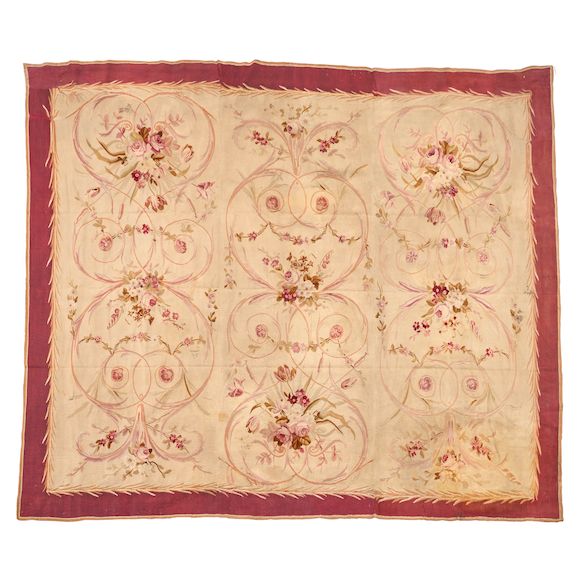 Bonhams Skinner : French Aubusson Carpet France 8 ft. x 9 ft. 4 in.