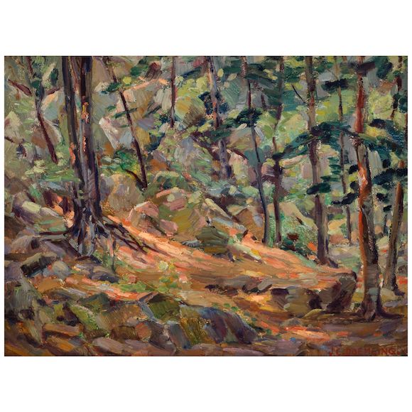 Bonhams : John Carl Doemling (1894-1955) Wooded Landscape 12 x 16 in.