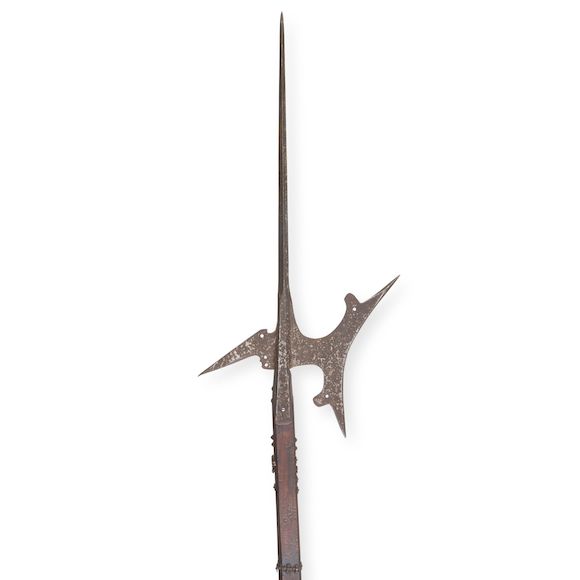 Bonhams Skinner : A 17TH CENTURY EUROPEAN HALBERD.