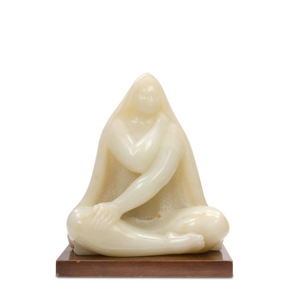 Bonhams : FELIPE CASTAÑEDA (BORN 1933) Mujer Sentada con Rebozo1976onyx ...