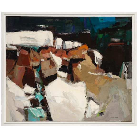 Bonhams : ALEXANDER NEPOTE (1913-1986) Snow Ridge Cascadecirca 1960 oil ...