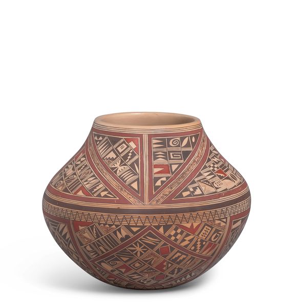Bonhams : A Rondina Huma polychrome pottery jar