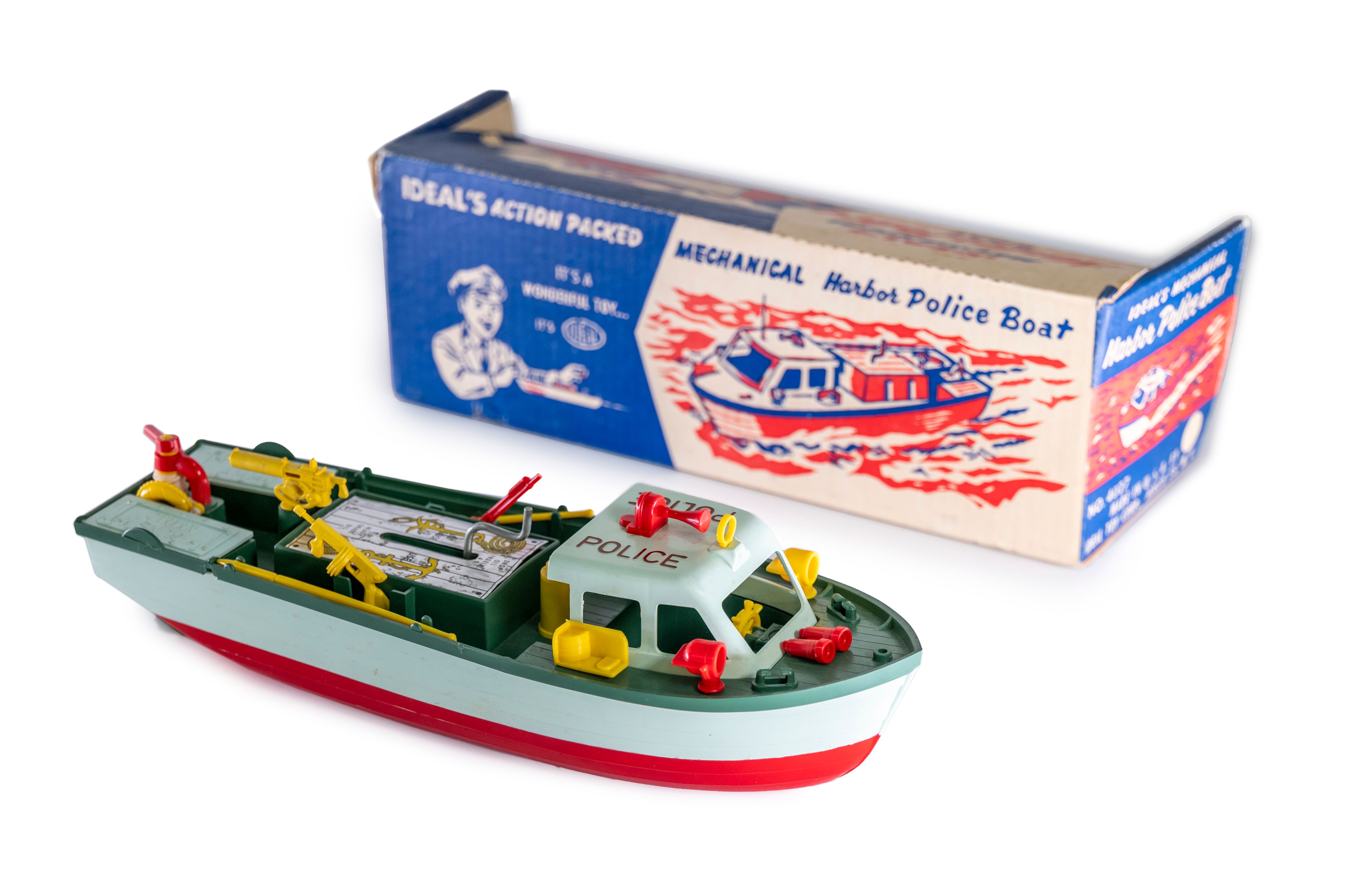 Bonhams Cars : A 'Mechanical Harbor Police Boat' plastic toy boat, by ...