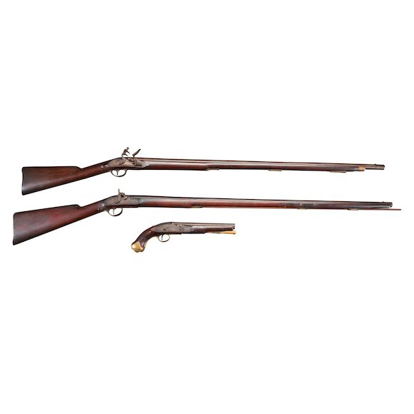 Bonhams Skinner : THREE EARLY 19TH CENTURY MILITARY FIREARMS.