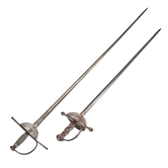 Bonhams Skinner : TWO SPANISH/SPANISH COLONIAL CUP HILT RAPIERS,