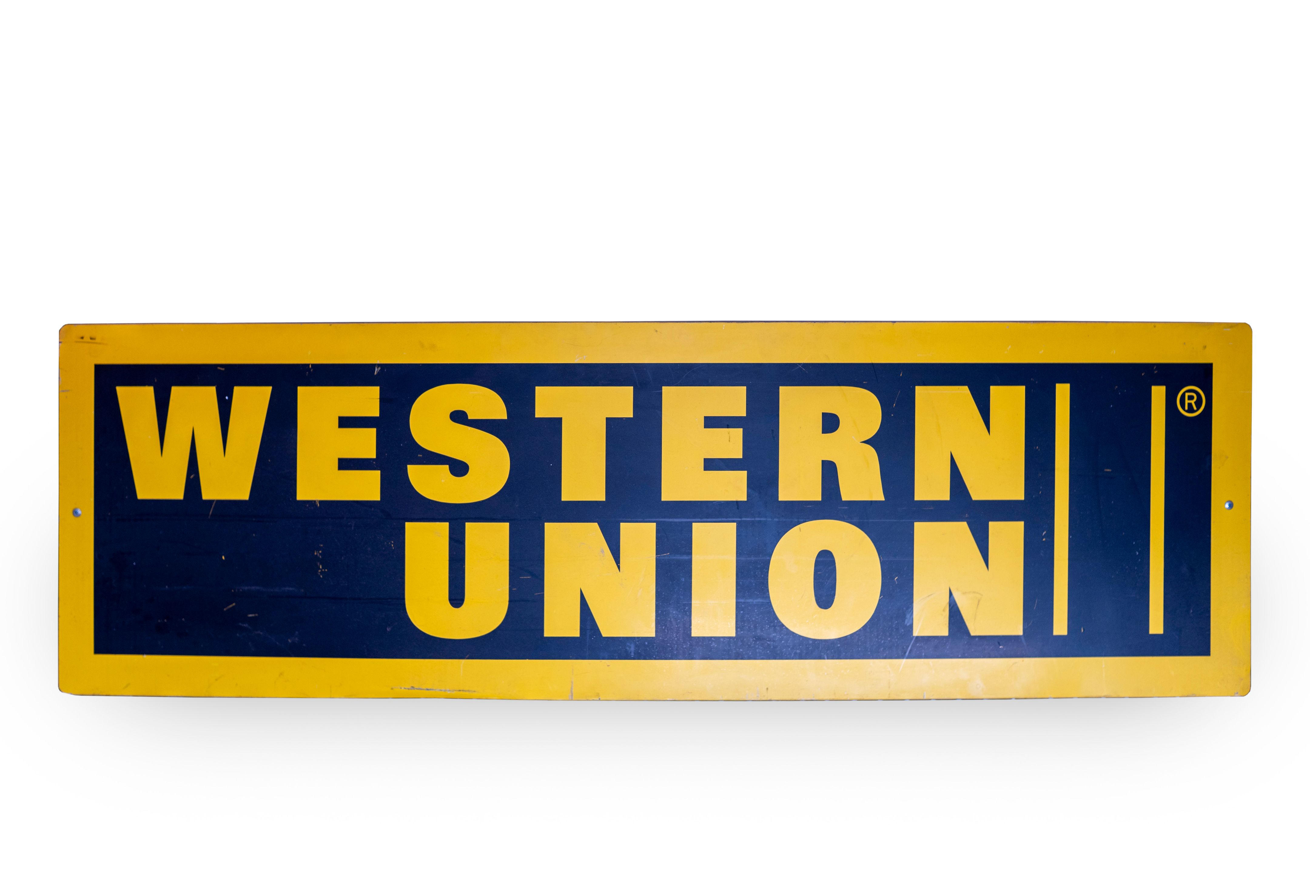 Bonhams Cars : A Western Union tin sign,