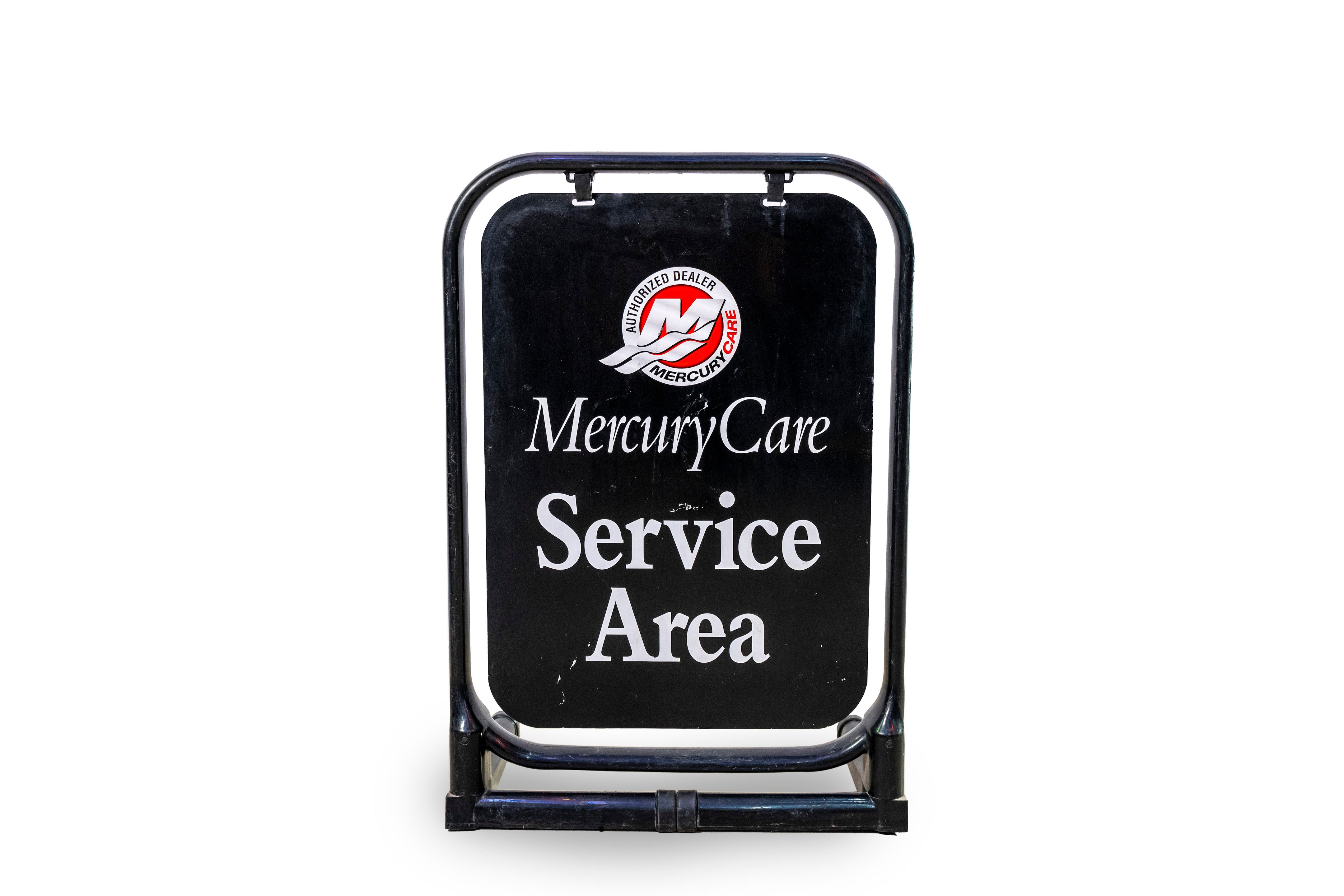 Bonhams Cars : A Mercury Care Service Area shop sign,