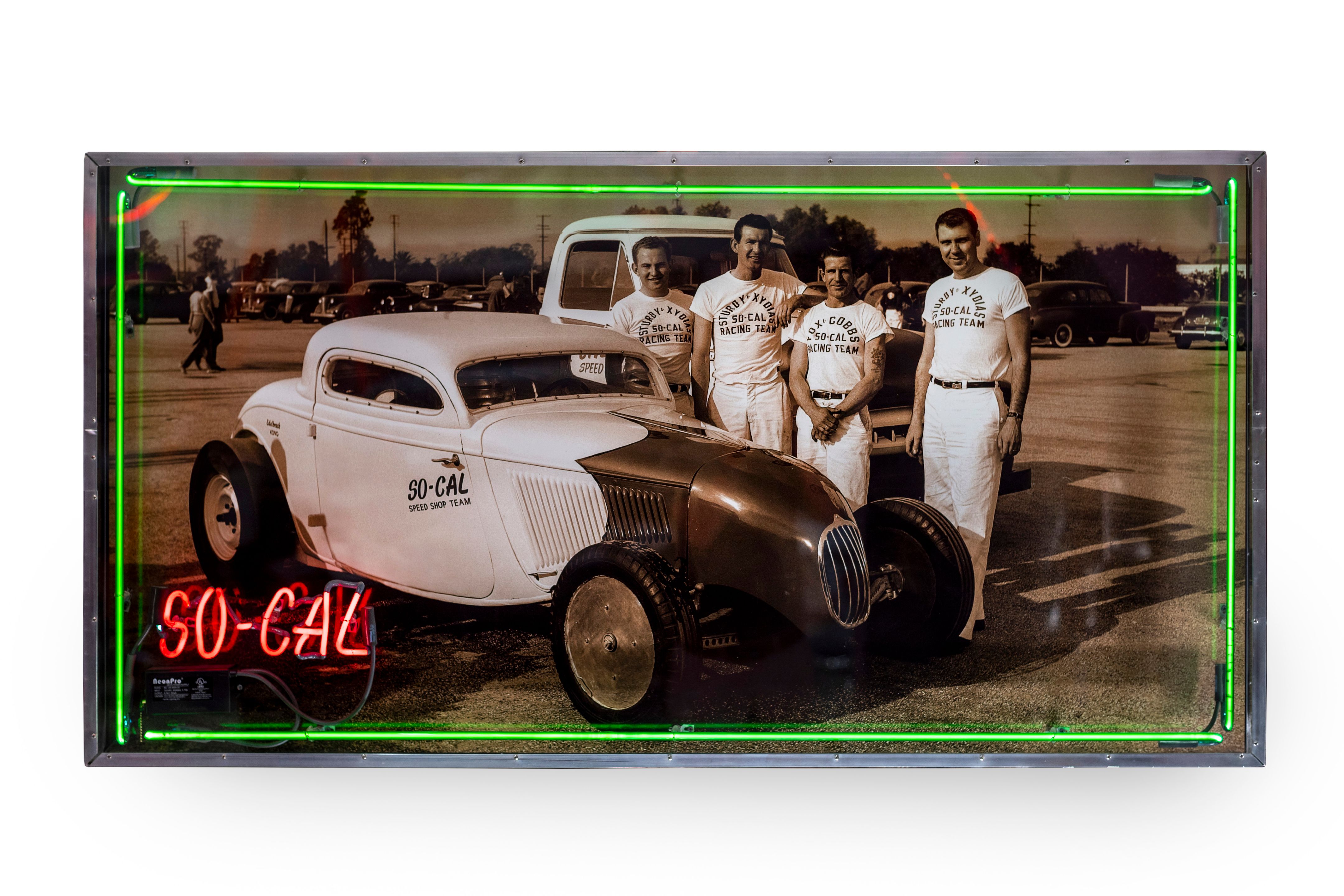 Bonhams Cars : A So Cal Speed Shop Team photo with neon added,
