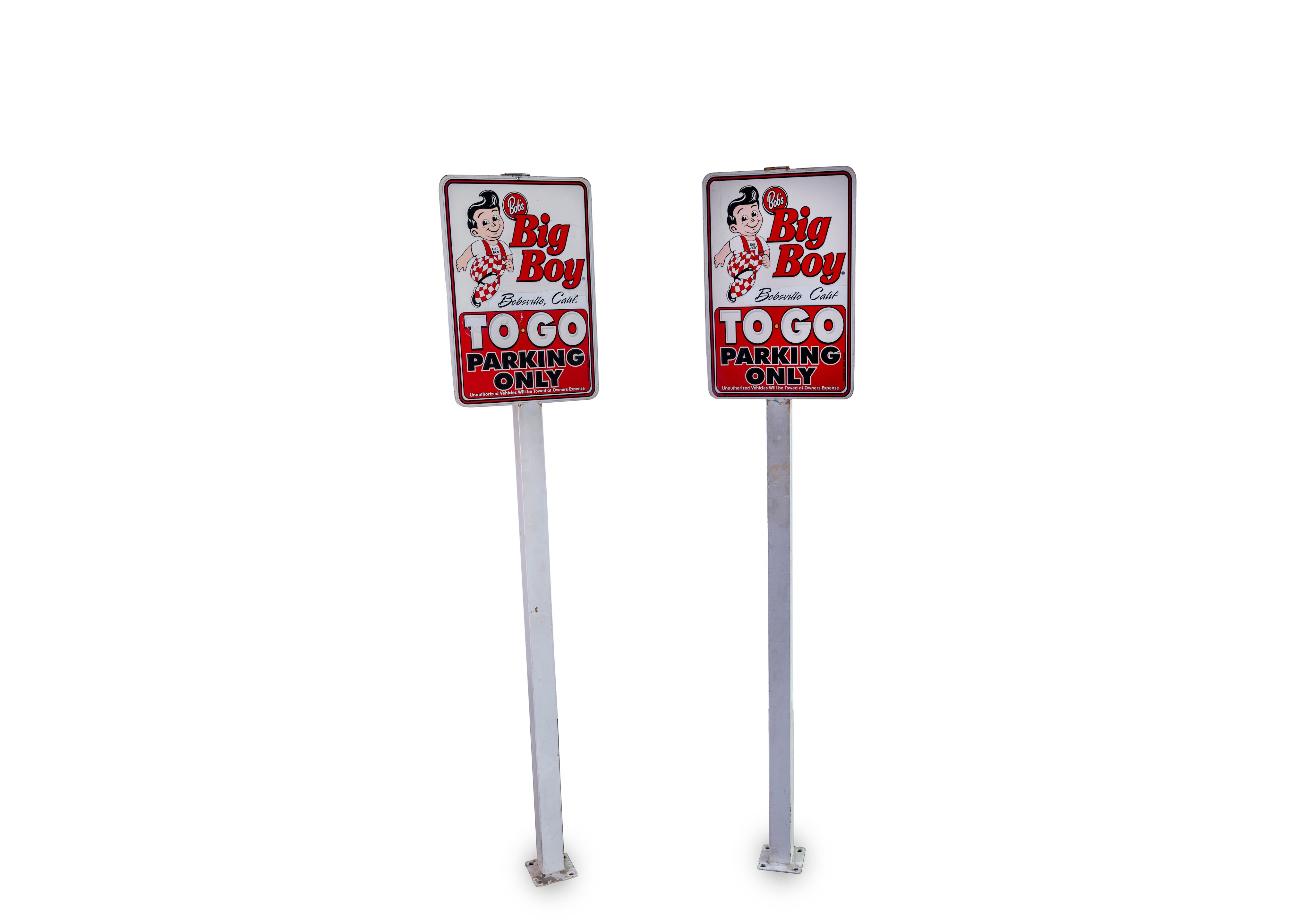 Bonhams Cars : Two Bob's Big Boy to Go Parking stand sign,