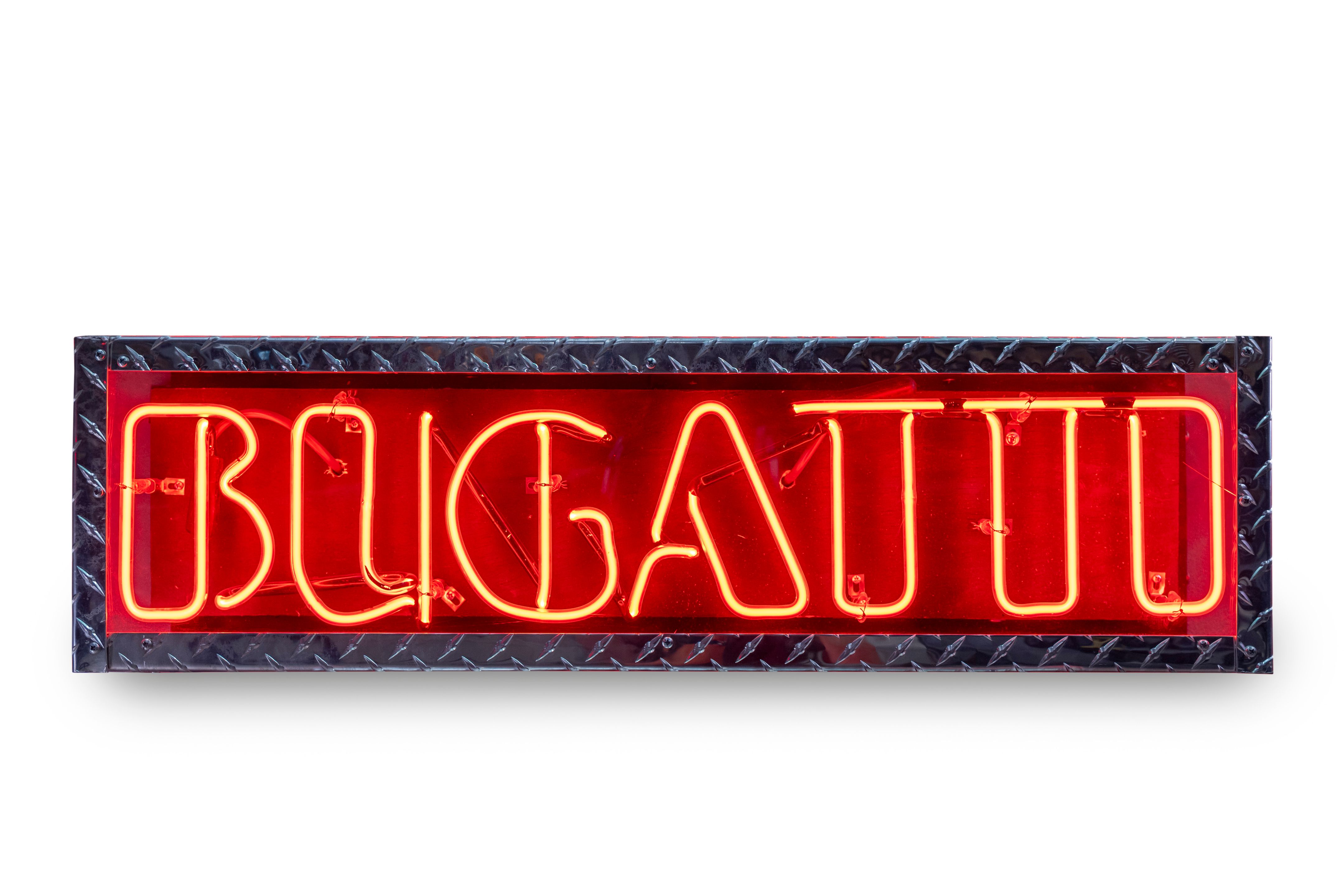 Bonhams Cars : A Bugatti script neon sign,
