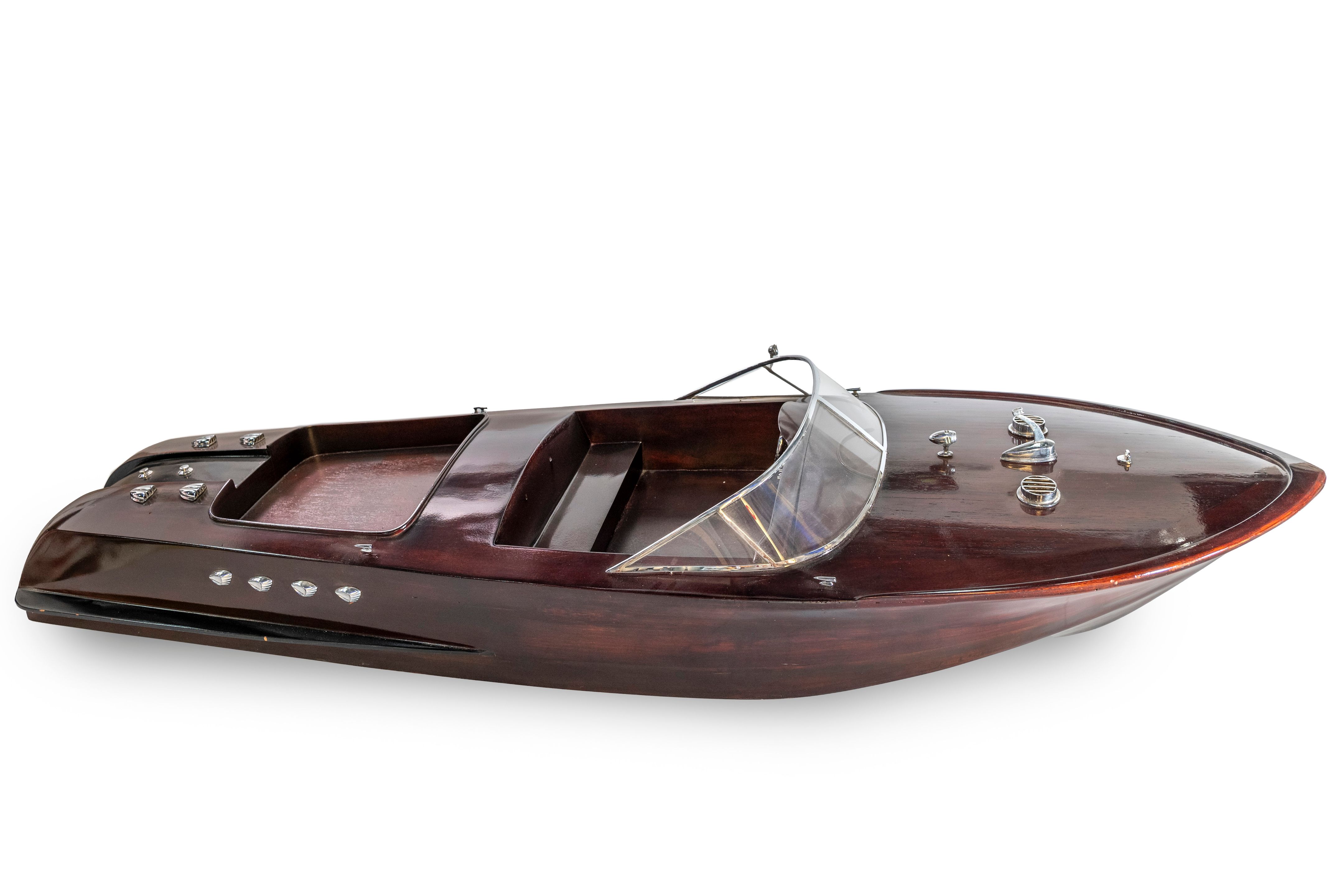 Bonhams Cars : A large-scale Riva Salesman sample boat model,