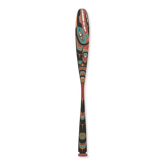 Bonhams : A Kevin Daniel Cranmer paddle, "Gwawina (Raven)," 2005