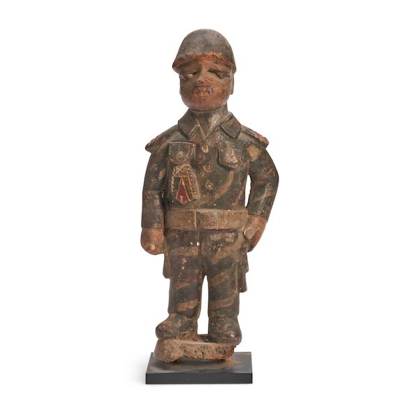 Bonhams Skinner : CERAMIC POLYCHROME COLONIAL ARMY FIGURE