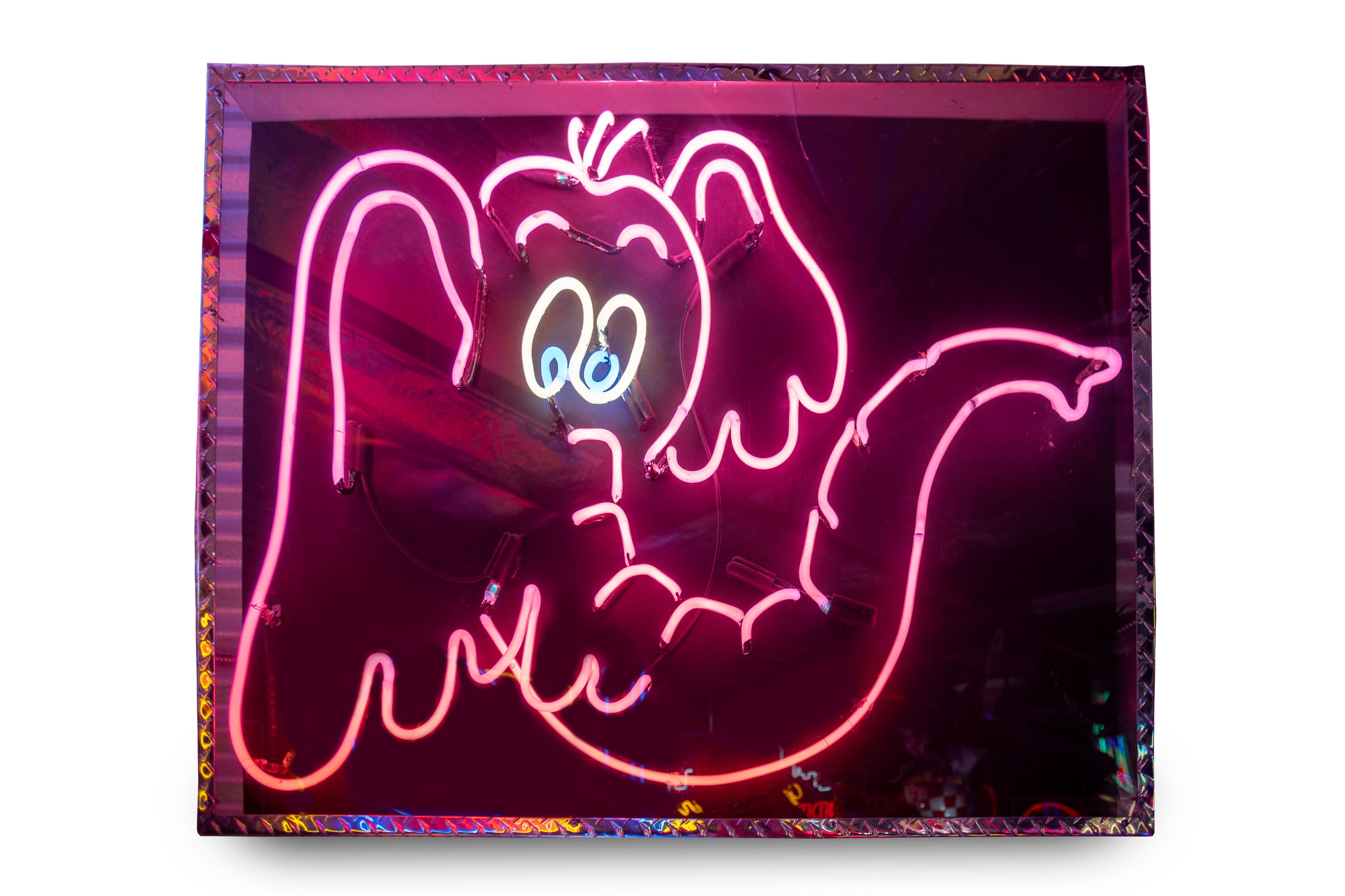 Bonhams Cars : A custom Pink Elephant Cocktail lounge neon sign,