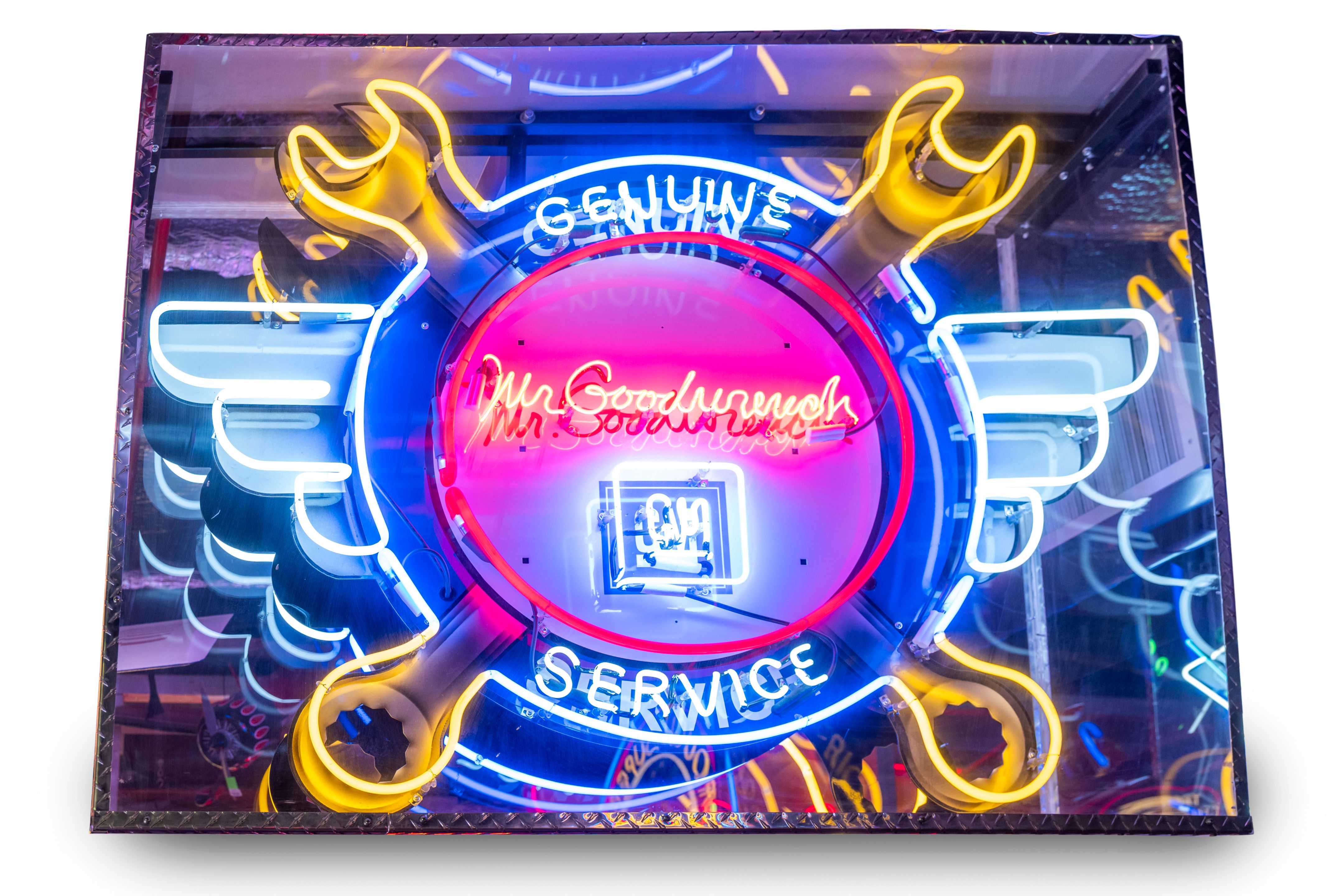 Bonhams Cars : A Custom 'Genuine Mr Goodwrench GM Service' neon sign,