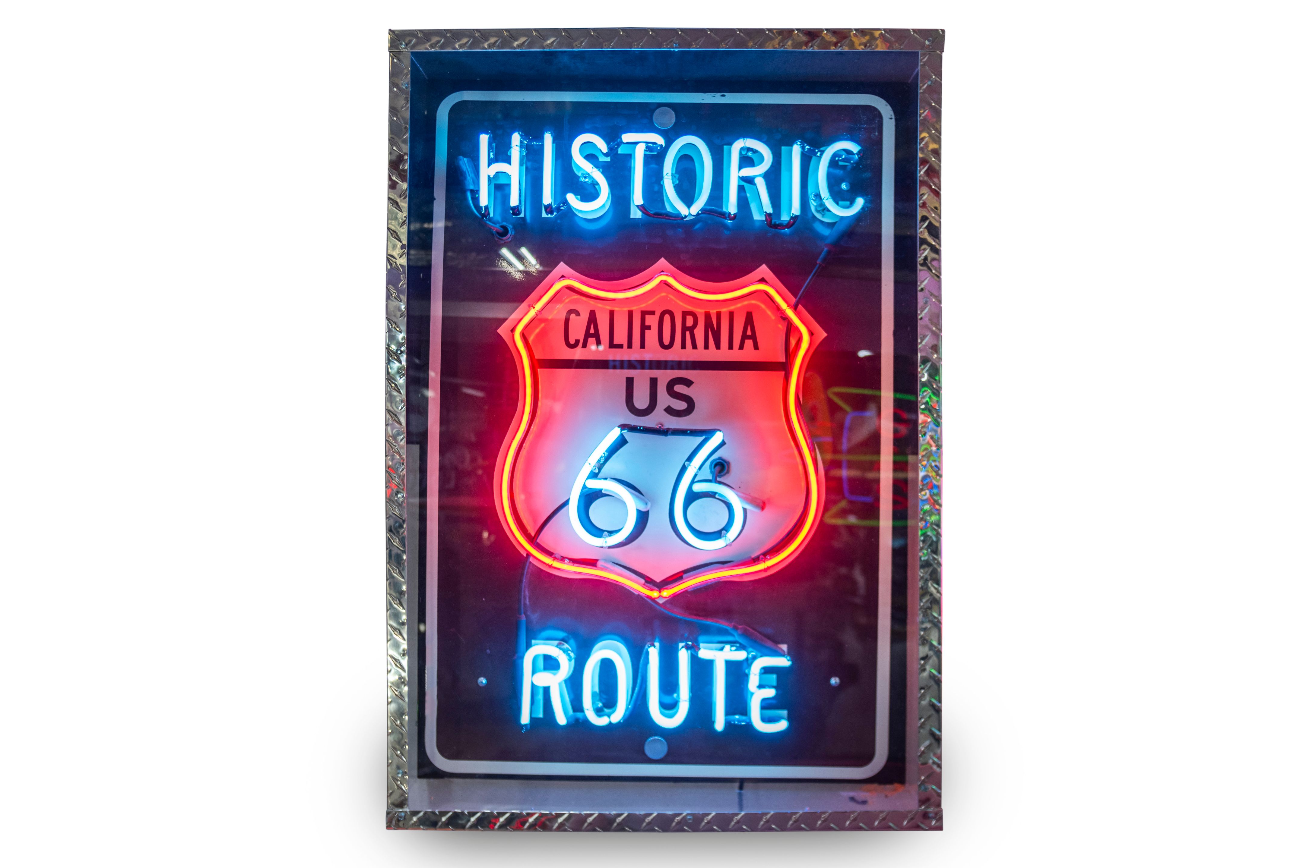 Bonhams Cars : A 'Historic Route 66' neon sign,