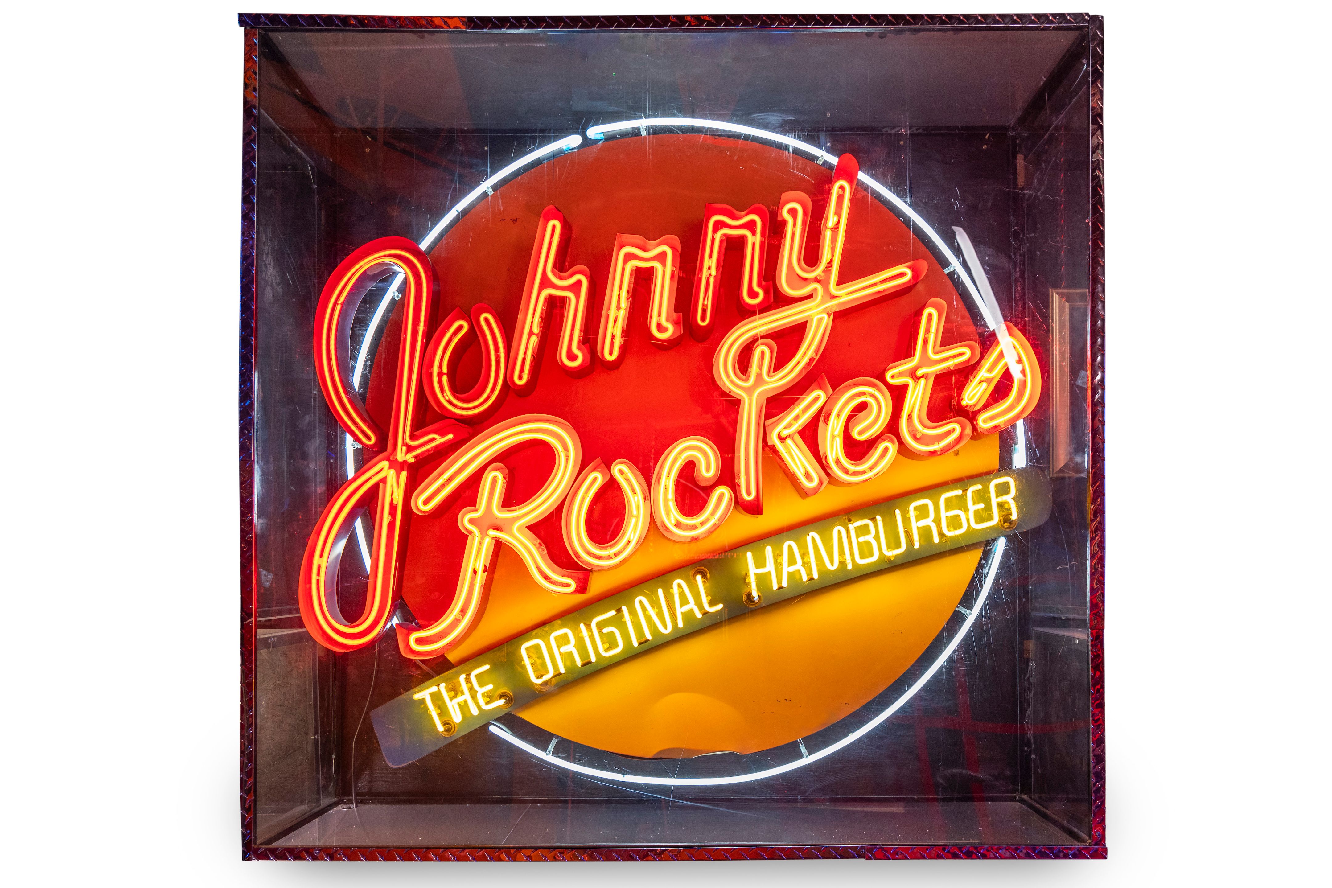 Bonhams Cars : A 'Johnny Rockets' original Hamberger neon sign,