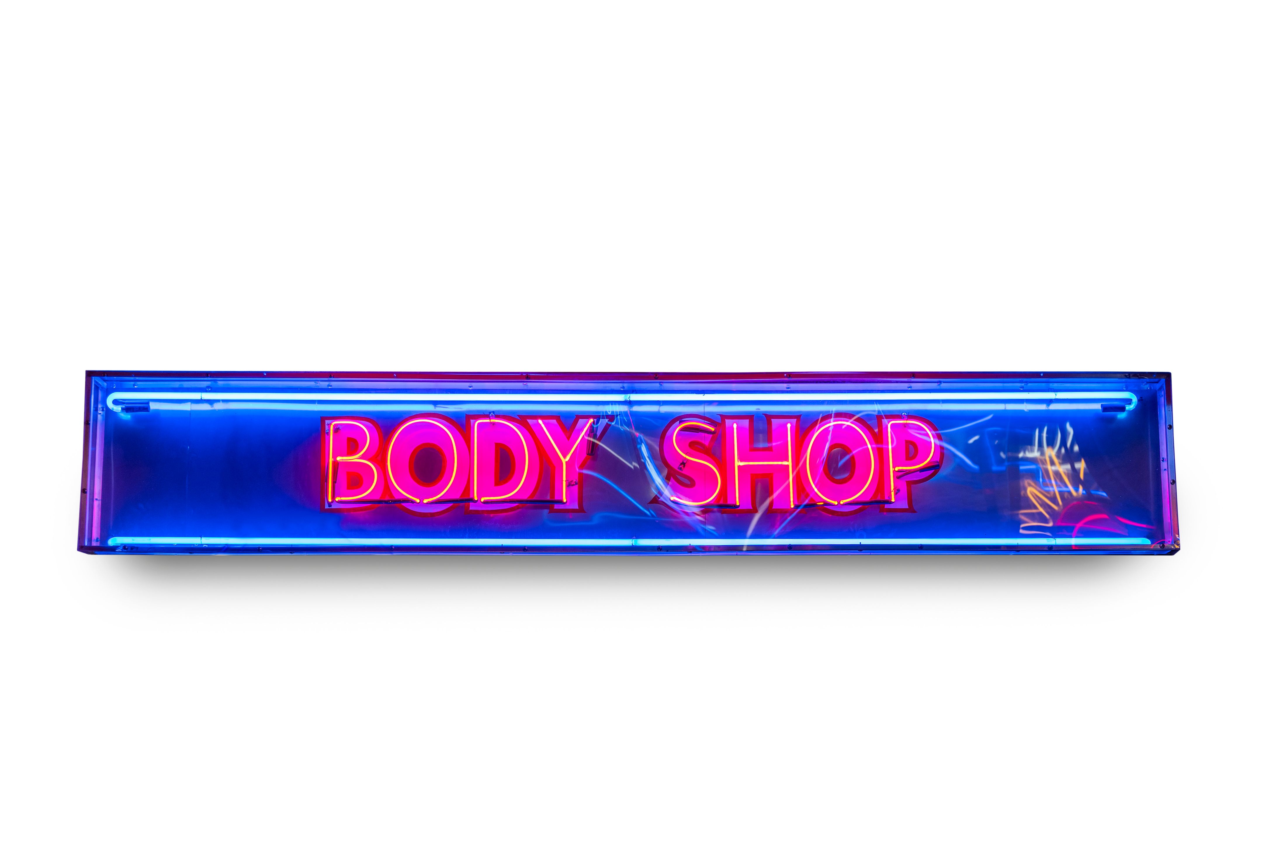 Bonhams Cars : A Body Shop neon sign,