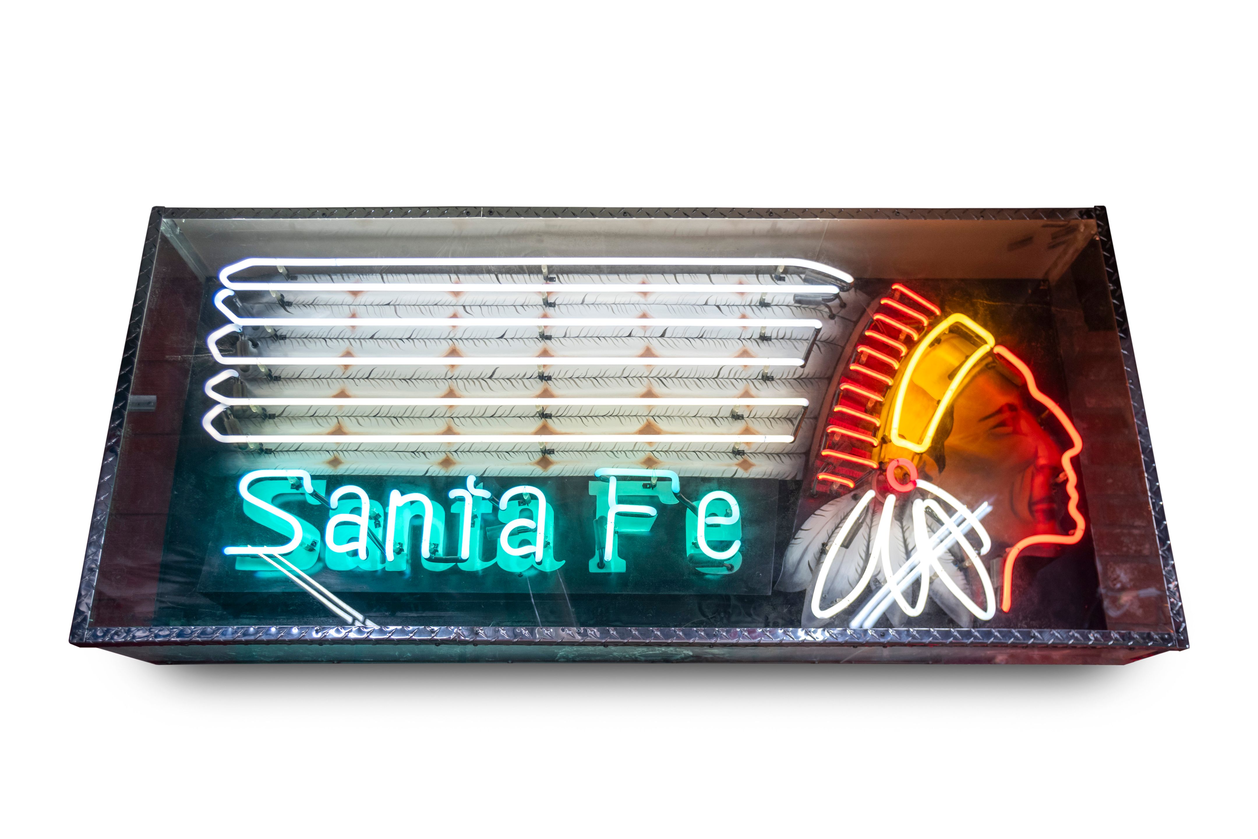 Bonhams Cars : A Santa Fe Native American Chief neon sign,