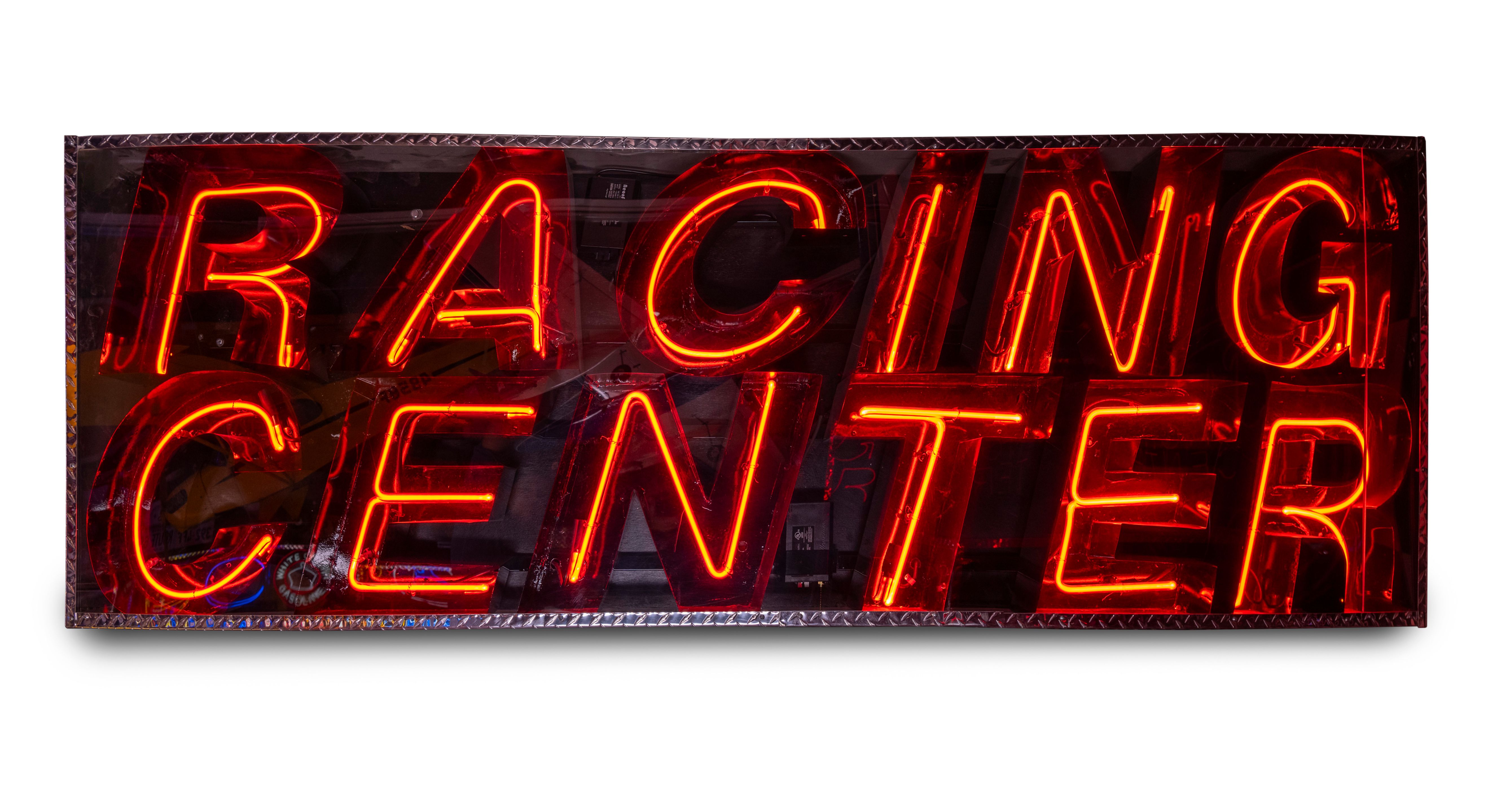 Bonhams Cars : A Racing Center neon sign,