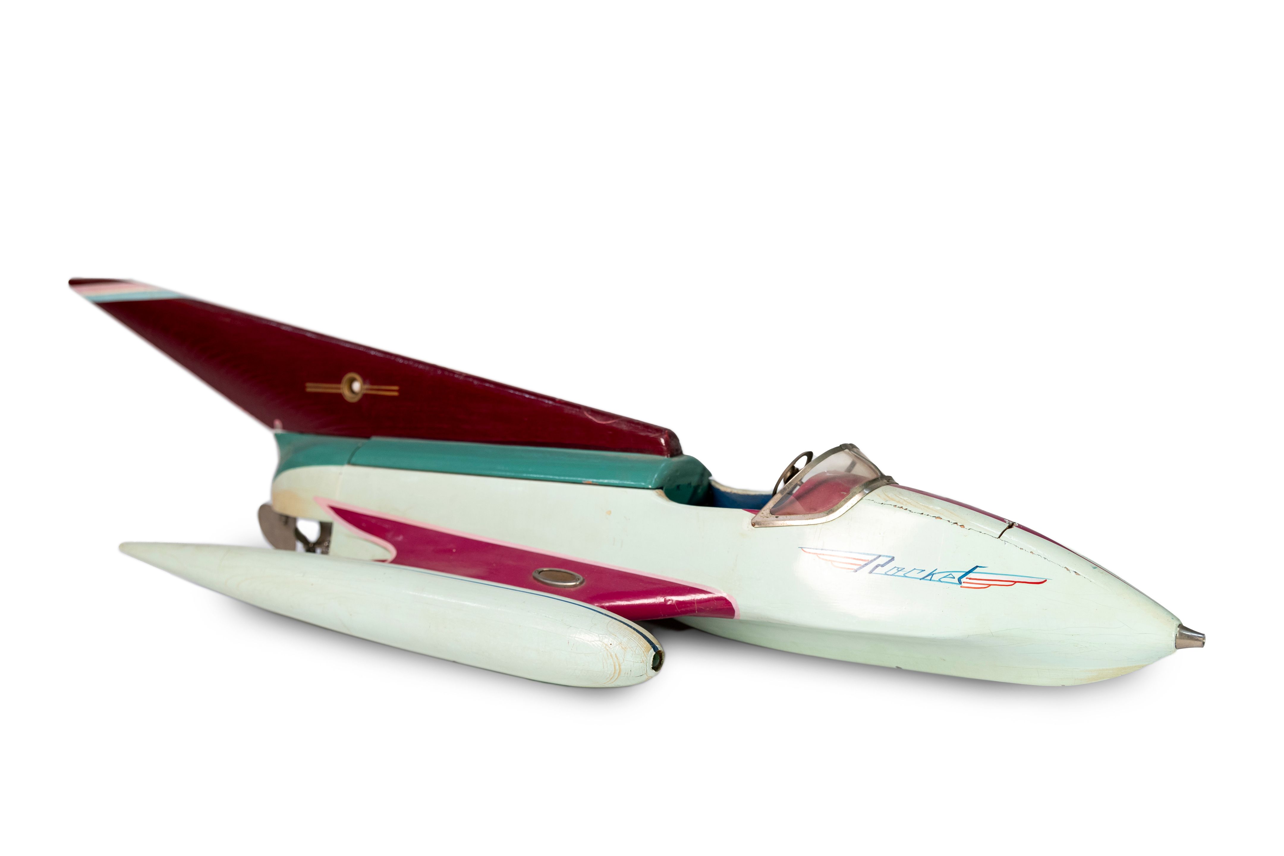 Bonhams Cars : A vintage scale-model Rocket tether boat,