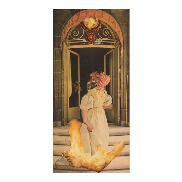 Bonhams : JESS (1923-2004) Untitled (Up in Flames) 14 1/8 x 6 5/8 in ...